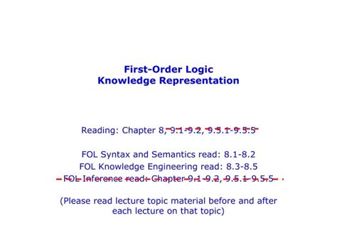 ppt first order logic knowledge representation powerpoint