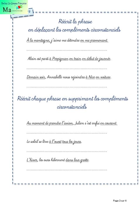 Ma Revision Com 17 Lecon Complement Circonstanciel