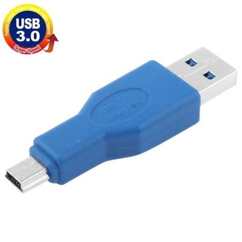 Super Speed Usb 3 0 Adapter Am To Mini 5 Pin Usb Blue Bigupgadgets