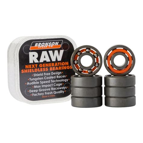 Bronson Speed Co Raw Bearings Skateboard Parts Nz