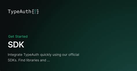 Sdk Typeauth Docs