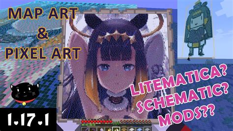 Minecraft Mapart And Pixelart Litematica 1171 Mod Youtube