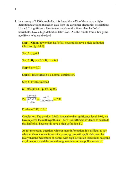 Statistics Math Hypothesis Testing And Chi Square Test For Independence Math220 Stuvia Us