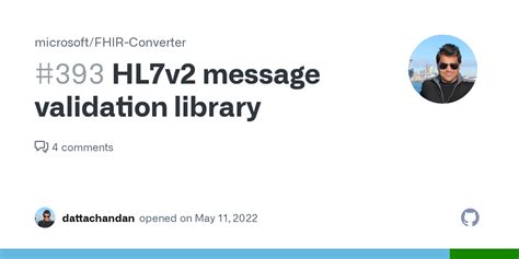 hl7v2 message validation library · issue 393 · microsoft fhir