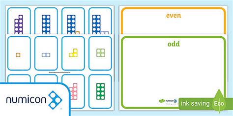 odd and even numicon shape sorting activity teacher made
