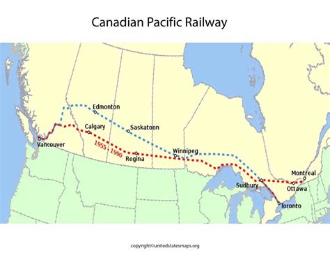 Canadian Pacific Railway Map [canadian Pacific Railway]