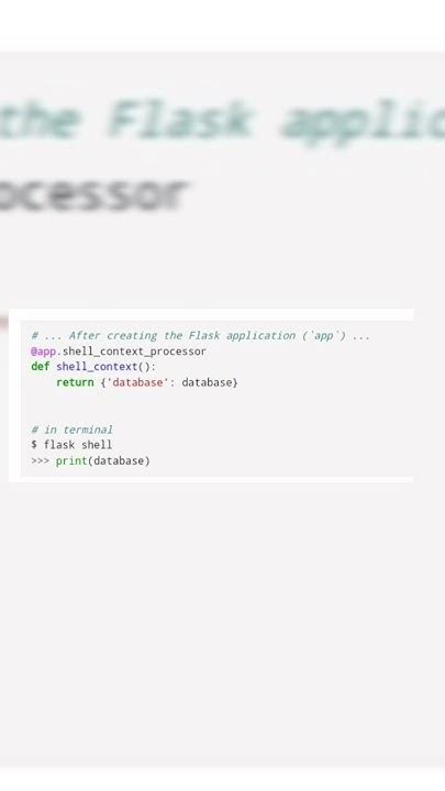 Additional Automatic Imports To The Flask Shell Developer Programming Code Flask Python