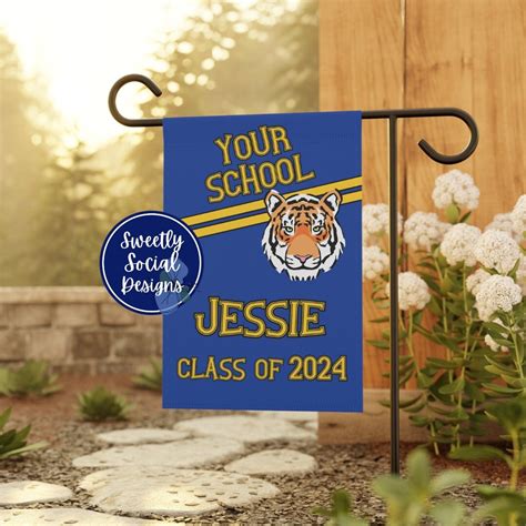 Custom School Flag Garden And House Banner Your School Name Mascot