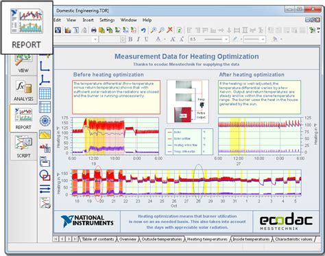 Ni Diadem으로 보고서 작성 National Instruments