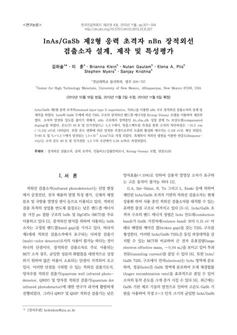Pdf Nbn Based Inasgasb Type Ii Superlattice Detectors With An N Type