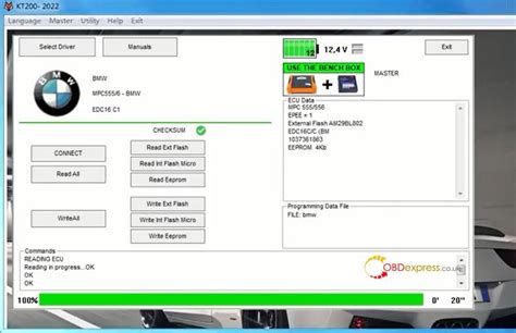 KT200 KTM200 ECU Programmer Read ECU Via OBD Bench Boot BDM JTAG Success