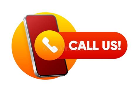 Call US Now Button Template For Communication With Support Phone