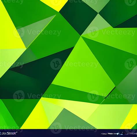 Geometric Pattern Of Overlapping Polygons In Green Tones The Image Was