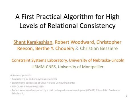 Ppt A First Practical Algorithm For High Levels Of Relational