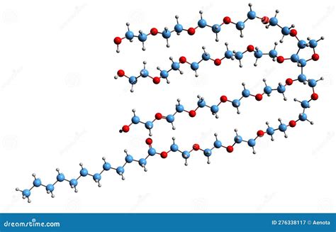 3d Image Of Polysorbate 20 Skeletal Formula Stock Illustration Illustration Of Immunoassays