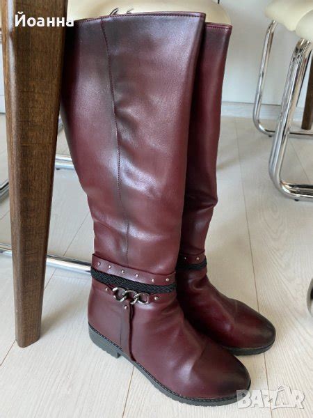 Кожени ботуши бордо в Дамски ботуши в гр. София - ID43021406 — Bazar.bg