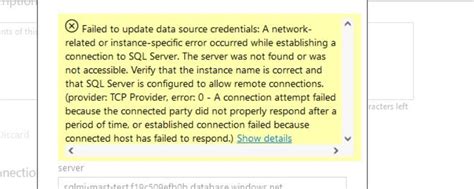 Unable To Connect To Azure Sql Server From Power B Microsoft