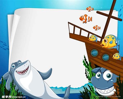 卡通海洋生物设计图 海洋生物 生物世界 设计图库 昵图网
