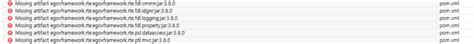 Maven Pomxml 오류 Missing Artifact Egovframeworkrteegovframework 네이버 블로그