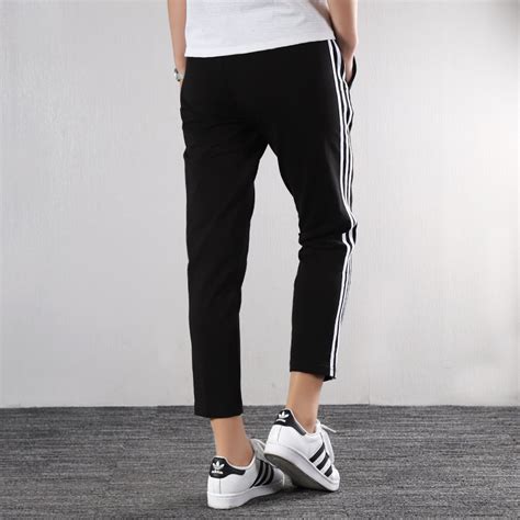 Adidas阿迪达斯三叶草裤子女休闲运动裤九分裤长裤fl0047虎窝淘
