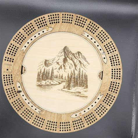 Round Cribbage Board In 2024 Cribbage Cribbage Board Cribbage Board Template