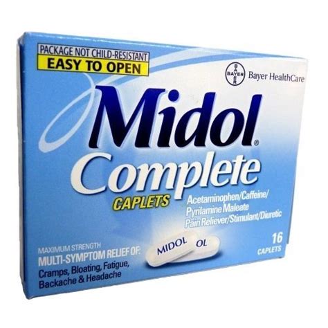 Midol Complete Caplets 16 Count Pack Of 2 Packaging May Vary In