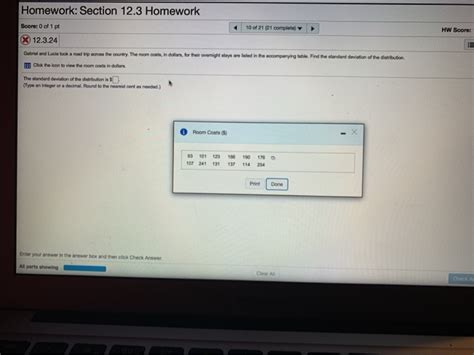Solved Hw Score Homework Section 12 3 Homework Score 0 Of
