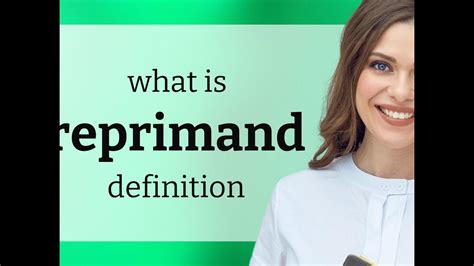 Reprimand • Definition Of Reprimand Youtube