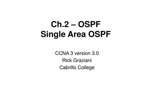 PPT OSPF Configuration And Operation Understanding The Concepts And Advantages PowerPoint