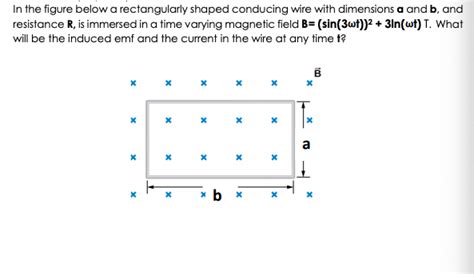 Solved In The Figure Below A Rectangularly Shaped Conducing Chegg Com