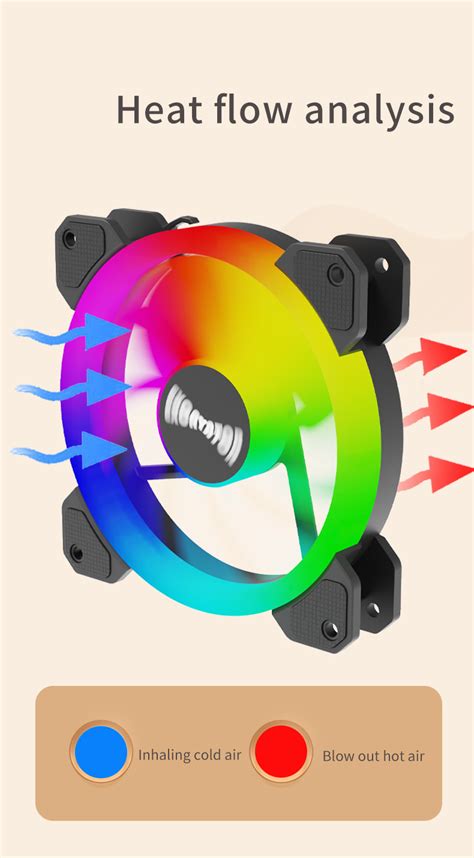 Ventilador De Resfriamento De Chassi Led 16led 12cm Silencioso Para