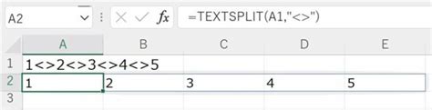 Textsplit関数 区切り文字でテキストを列と行に分割できる