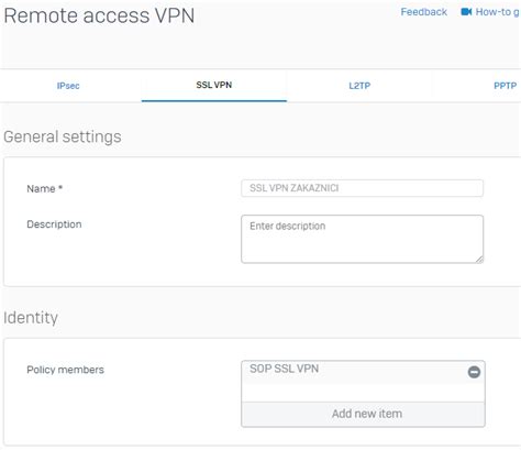 Sophos Connect Provisioning File IPsec Remote Access With SSL VPN Remote Access Discussions