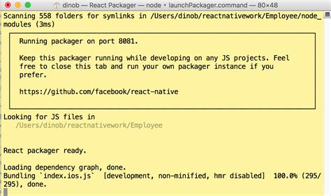 React Native Reactnative On Android Package Server Not Running