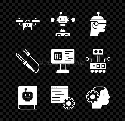 Set Drone Disassembled Robot Smart Glasses User Manual Computer Api