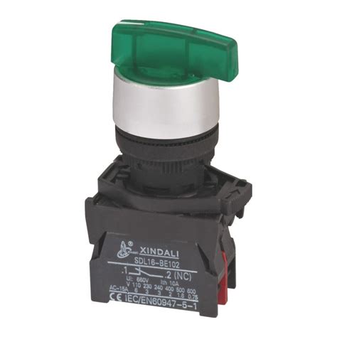 Xdl21 Bkj5365 Waterproof Push Button Led Indicator Green 2 Position