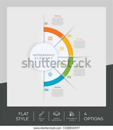 4 Step Process Infographic Circle Layout Stock Vector Royalty Free 1508850497 Shutterstock