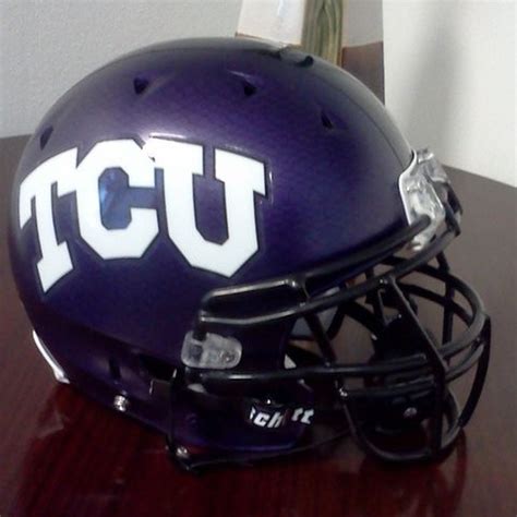 Tcu Mini Helmet Her Voice Bob Lilly Autographed Tcu Horned Frogs