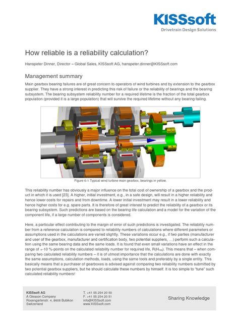 Article Reliability Calculation Wind Gearbox Bearings En V00 Hd Public Pdf