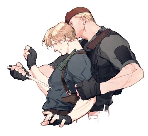 Leon S Kennedy And Jack Krauser Resident Evil And 2 More Drawn By