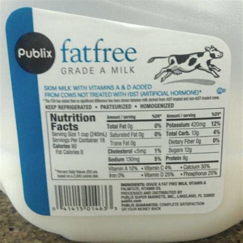 Skim Milk Nutrition Facts