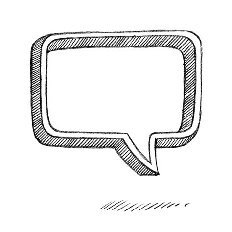 Premium Vector Speech Bubble Drawing