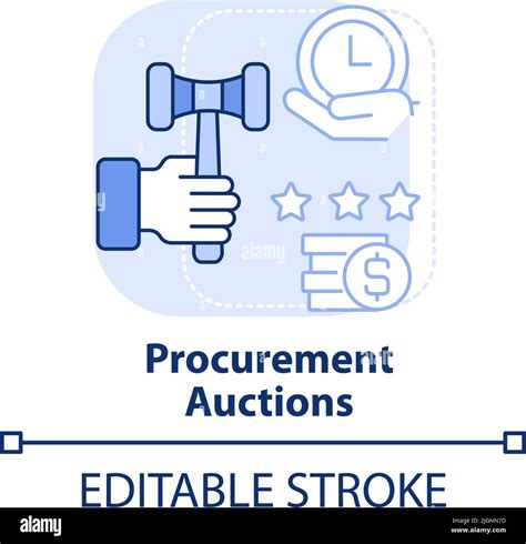 Procurement Auctions Light Blue Concept Icon Stock Vector Image And Art