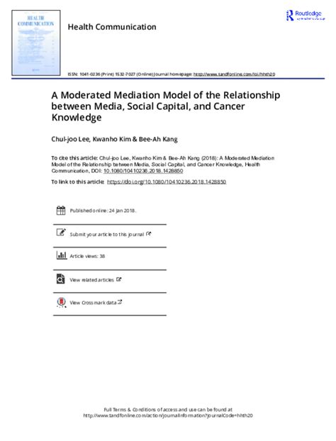 Pdf A Moderated Mediation Model Of The Relationship Between Organizational Citizenship