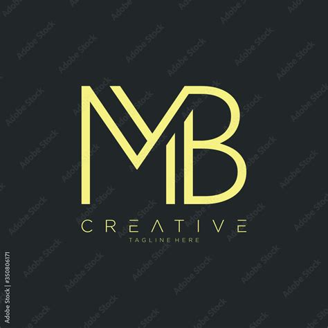 Initial Letter M B Letter Simple Premium Logo Design Template Stock Vector Adobe Stock