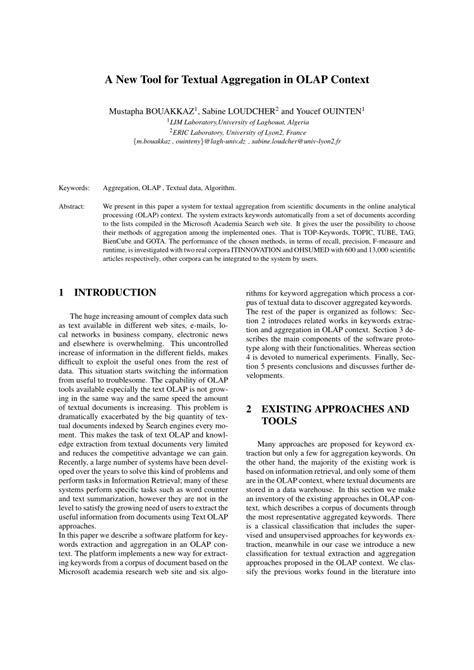 Pdf A New Tool For Textual Aggregation In Information Retrieval