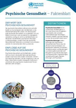 Psychische Gesundheit Faktenblatt Der Wert Der Psychischen Gesundheit