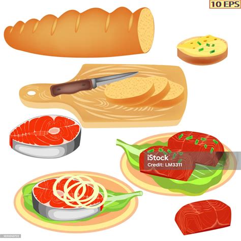 붉은 물고기의 조각입니다 연어 슬라이스를 잘라 흰색 배경에 고립 되는 연어 스테이크 벡터는 물고기의 그림 메뉴의 디자인입니다 0명에 대한 스톡 벡터 아트 및 기타 이미지