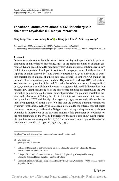 Tripartite Quantum Correlations In Xxz Heisenberg Spin Chain With