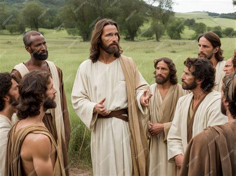 Jesús Hablando Con Sus Discípulos Foto Premium One For All